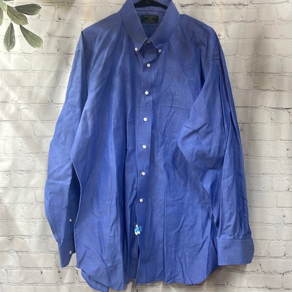 Tom James | Shirts | Tom James Custom Tailored Blue Button Up Xxl Shirt ...